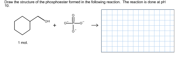 Solved Draw the structure of the phosphoester formed in the | Chegg.com
