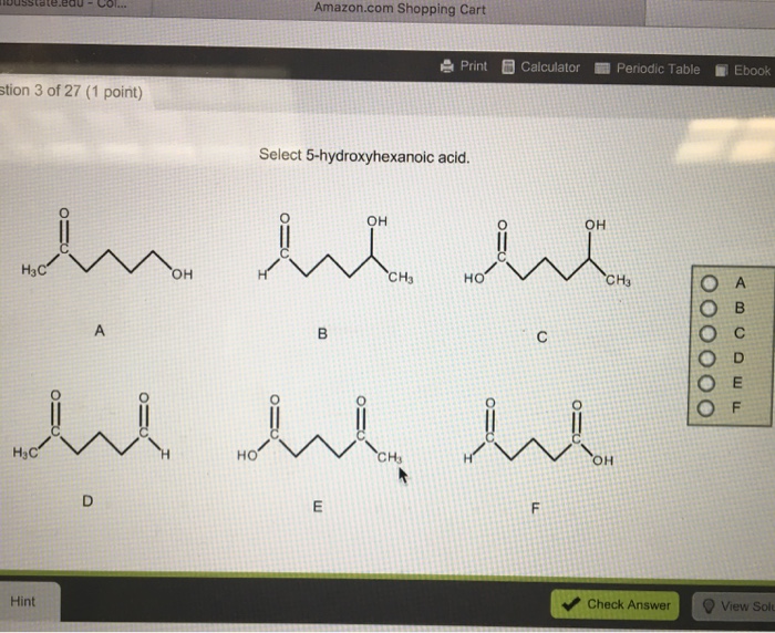Solved Select 5-hydroxyhexanoic acid. | Chegg.com