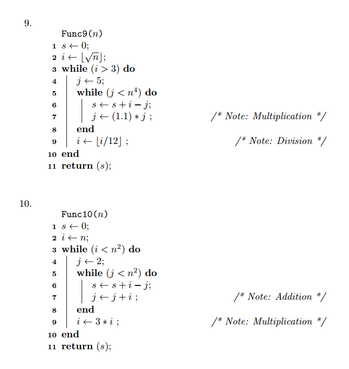 Solved Give the asymptotic running time of each the | Chegg.com