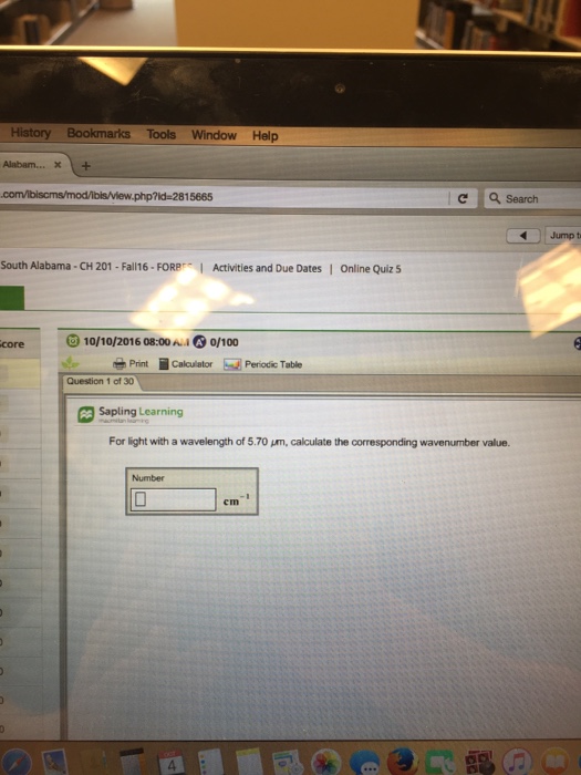 Solved for light with a wavelength of 5.7um, calculate the | Chegg.com