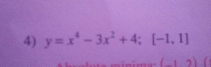 Solved For each problem, find all points of absolute minima | Chegg.com