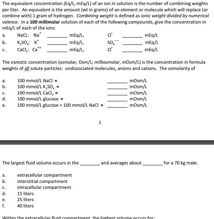 Solved calculate concentrations for each of the ions. Make | Chegg.com