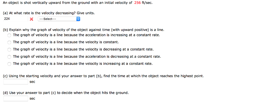 Solved An object is shot vertically upward from the ground | Chegg.com