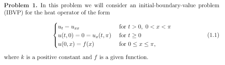 Solved Problem 1. In this problem we will consider an | Chegg.com
