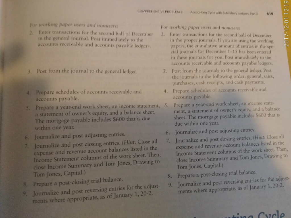 Comprehensive problem 2: Accounting cycle with | Chegg.com