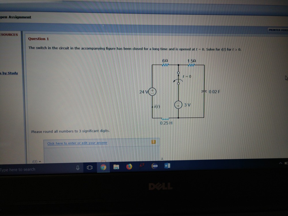 Solved pen Assignment SOURCES PRINTER Question 1 The switch | Chegg.com