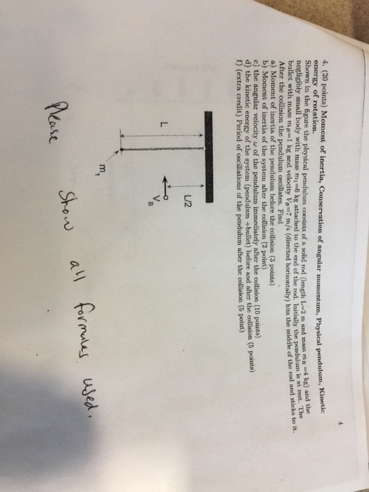 Solved Moment Of Inertia Conservation Of Angular Momentum