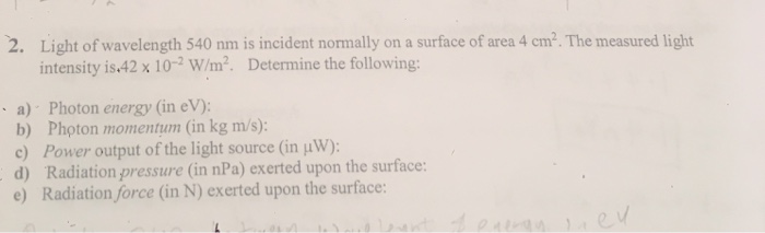 Solved Light of wavelength 540 nm is incident normally on a | Chegg.com