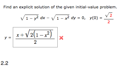 Solved Find an explicit solution of the given initial -value | Chegg.com