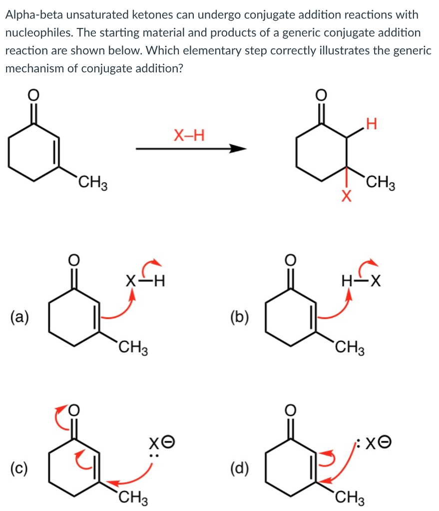 Solved Alpha-beta unsaturated ketones can undergo conjugate | Chegg.com