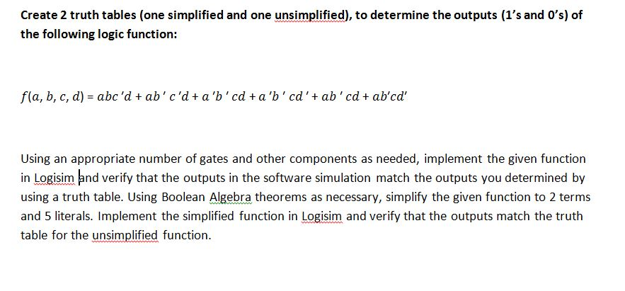Solved Logisim part can be done on paper. I just need to | Chegg.com