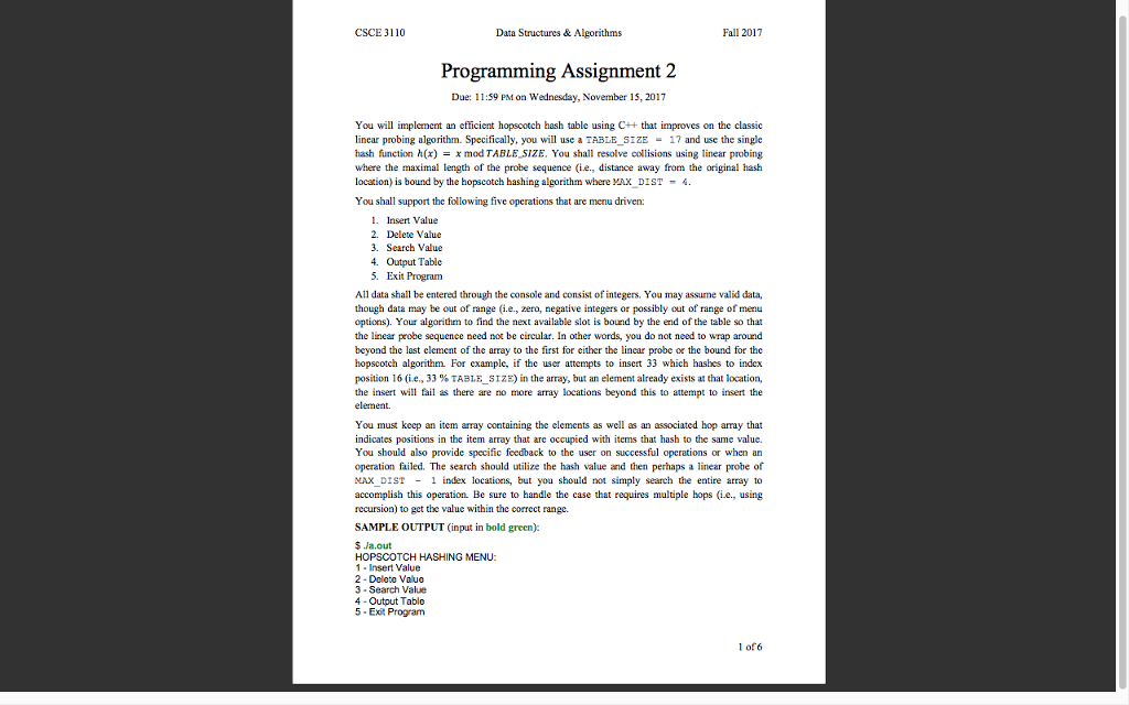 Computer science Archive | November 02 2017 | Chegg.com