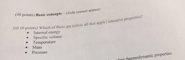 Solved Basic concepts - circle correct answer: Which of | Chegg.com