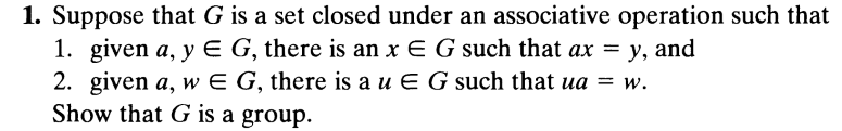 Solved 1. Suppose that G is a set closed under an | Chegg.com