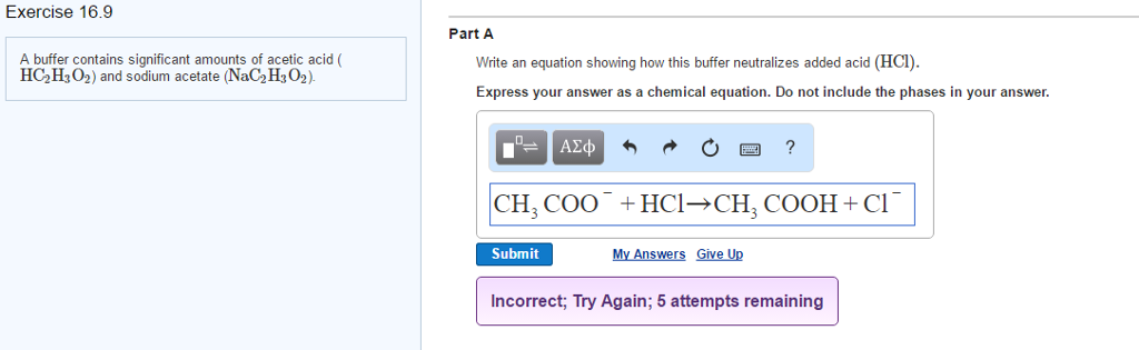 Solved A Buffer Contains Significant Amounts Of Acetic Acid
