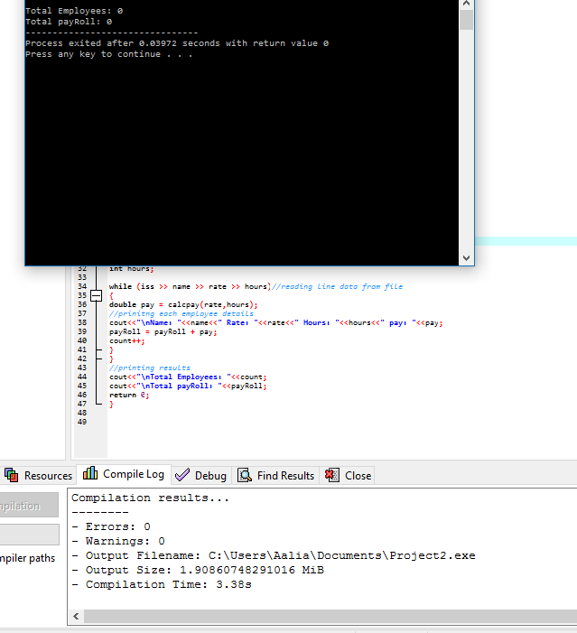 Solved I have this code to execute a payroll program and | Chegg.com