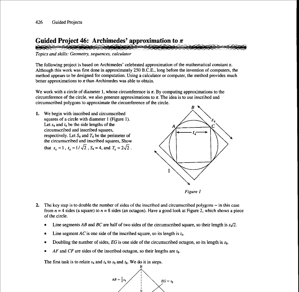 Solved 426 Guided Projects Guided Project 46: Archimedes, | Chegg.com