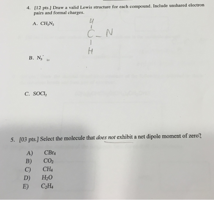 Solved Draw a valid Lewis structure for each compound. | Chegg.com