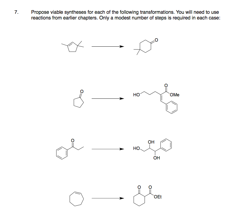 Solved Propose viable syntheses for each of the following | Chegg.com Solved Propose viable syntheses for each of the following | Chegg.com