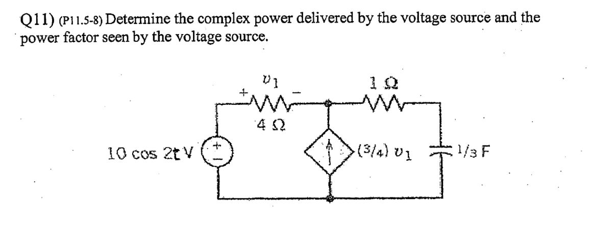 Solved Determine the complex power delivered by the voltage | Chegg.com