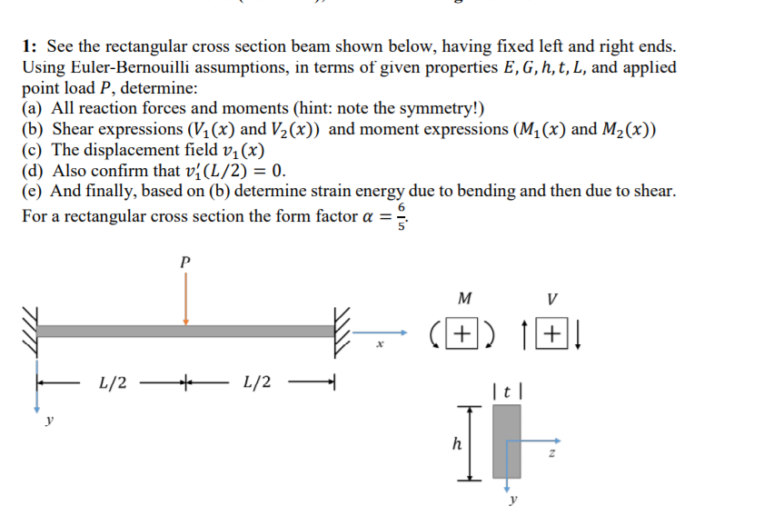 Solved 1: See the rectangular cross section beam shown | Chegg.com