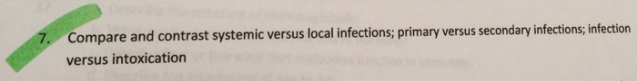 Solved Compare and contrast systemic versus local | Chegg.com