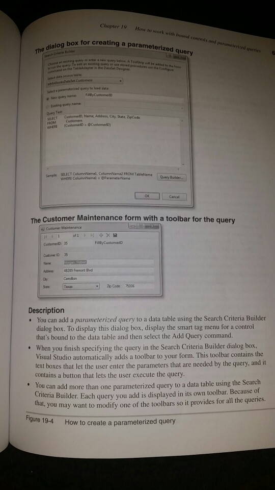 Terms parameterized query Master/Detail form Build | Chegg.com