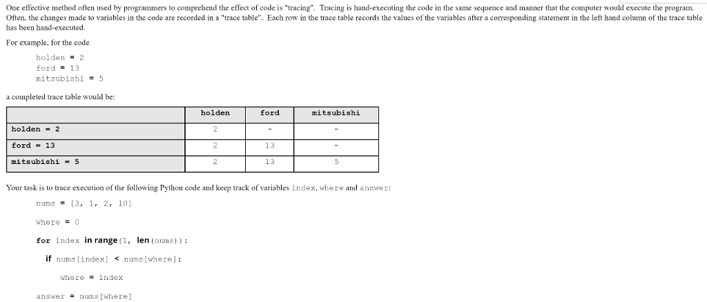 Solved One effective method often used by programmers to | Chegg.com