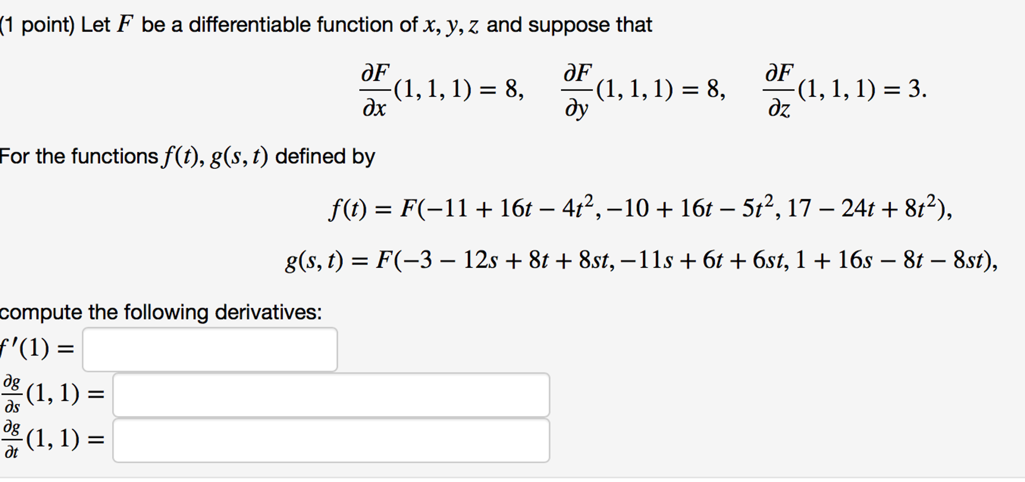Solved Let F be a differentiable function of x, y, z and | Chegg.com
