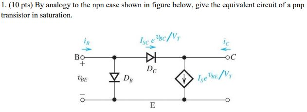Solved 1. (10 pts) By analogy to the npn case shown in | Chegg.com