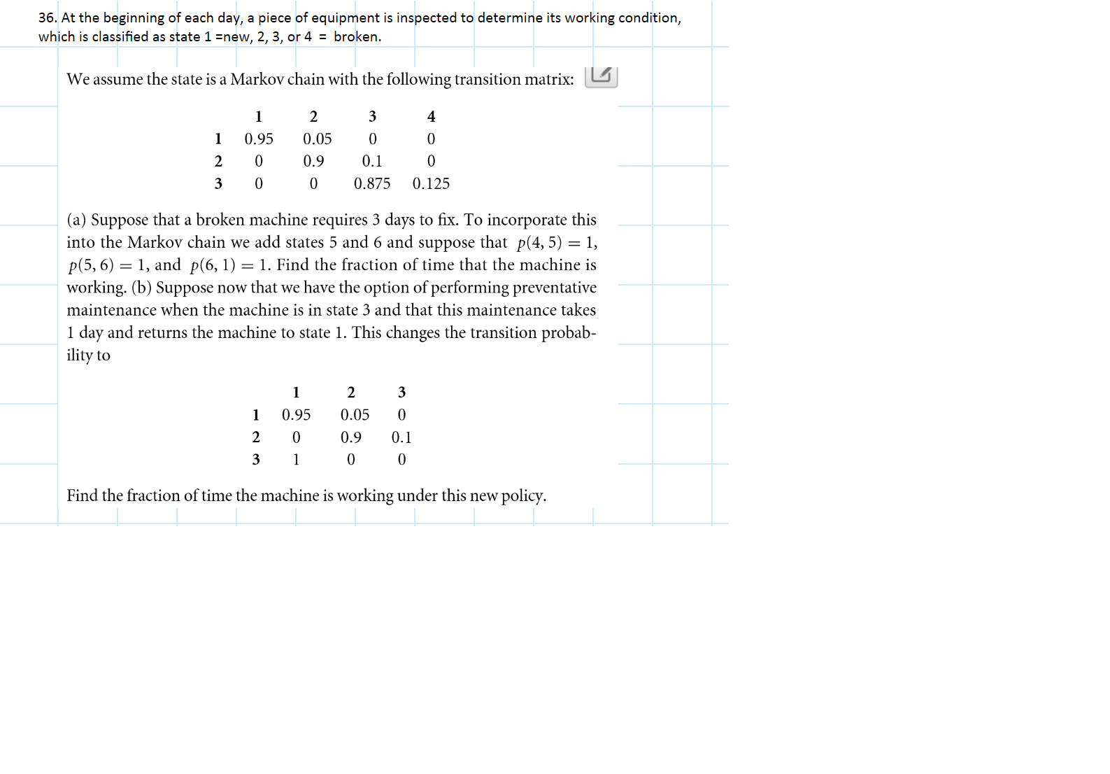 36. At the beginning of each day, a piece of | Chegg.com