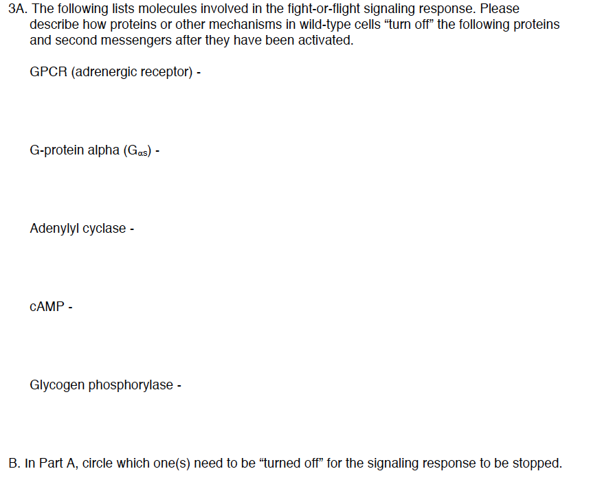 Solved The following lists molecules involved in the | Chegg.com