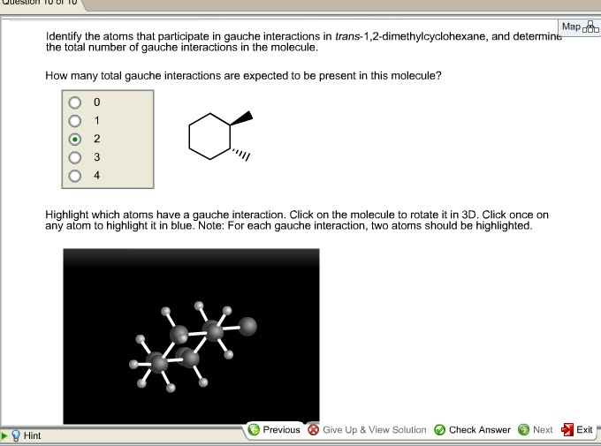 Solved Identify the atoms that participate in gauche | Chegg.com