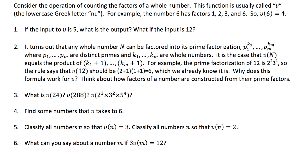 Solved Consider the operation of counting the factors of a | Chegg.com