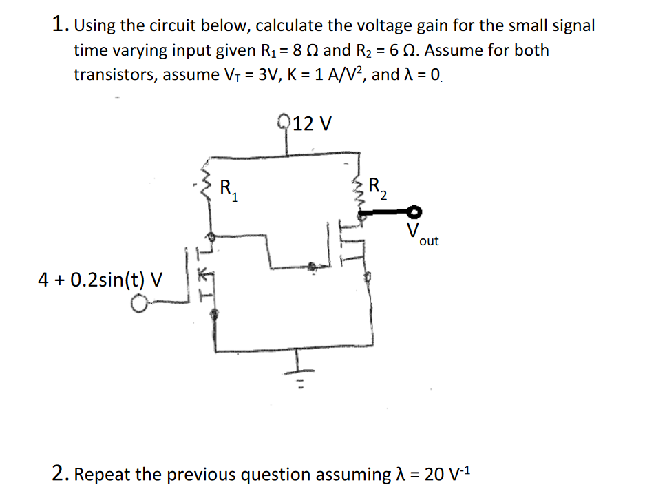 Solved 1. Using the circuit below, calculate the voltage | Chegg.com