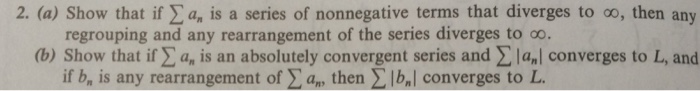 Solved 2. (a) Show that if sigma an is a series of | Chegg.com
