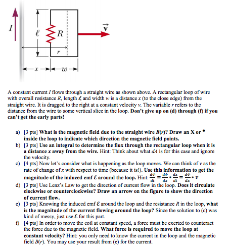 Solved A constant currentIflows through a straight wire as | Chegg.com