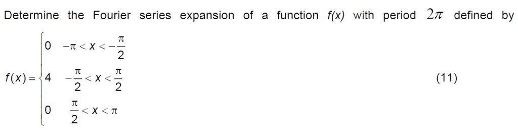 Solved Determine the Fourier series expansion of a function | Chegg.com