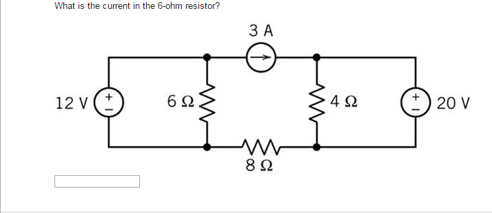 Solved What is the current in the 6-ohm resistor? | Chegg.com