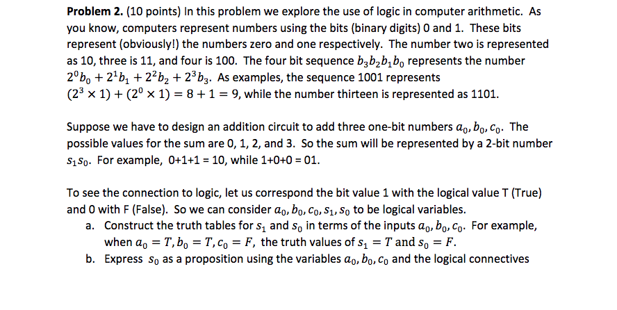 Solved Problem 2. (10 points) In this problem we explore the | Chegg.com