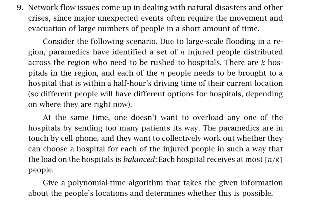Solved 9. Network flow issues come up in dealing with | Chegg.com