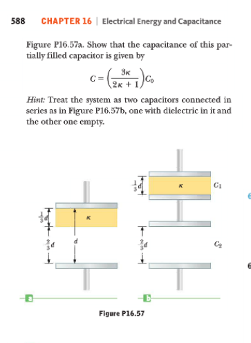 Solved A parallel plate capacitor with a plate seperation d | Chegg.com