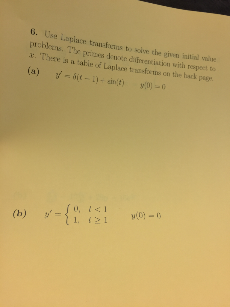 Solved Use Laplace transforms to solve the given initial | Chegg.com