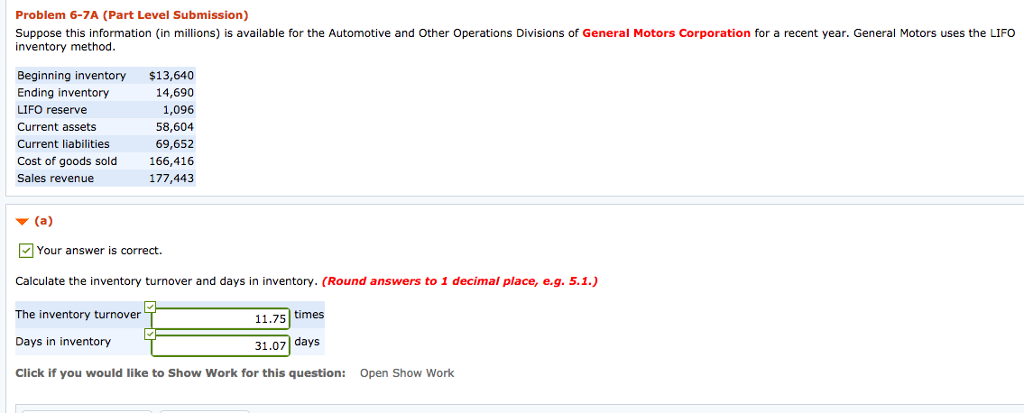 Solved Problem 6-5A (Part Level Submission) You have the | Chegg.com