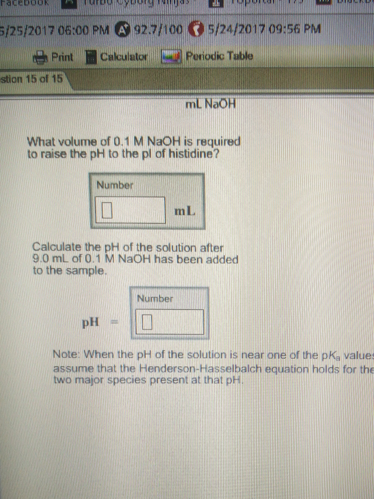 Solved A 10 mL sample of 0.2 M histidine in its fully | Chegg.com