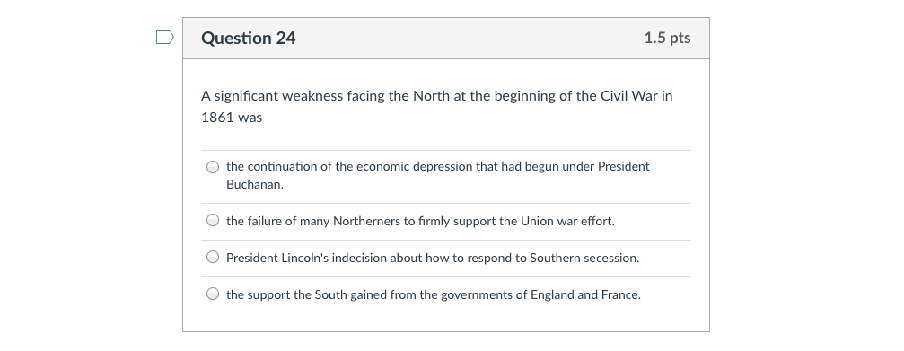 D Question 21 1.5 pts President James K. Polk was | Chegg.com