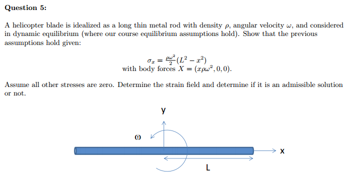 A helicopter blade is idealized as a long thin metal | Chegg.com