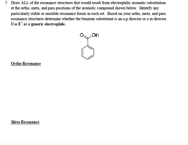 Solved Draw ALL of the resonance structures that would | Chegg.com