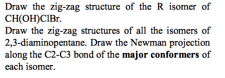 Solved Draw the zig-zag structure of the R isomer of | Chegg.com