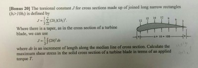 Solved Bonus 20] The torsional constant J for cross sections | Chegg.com